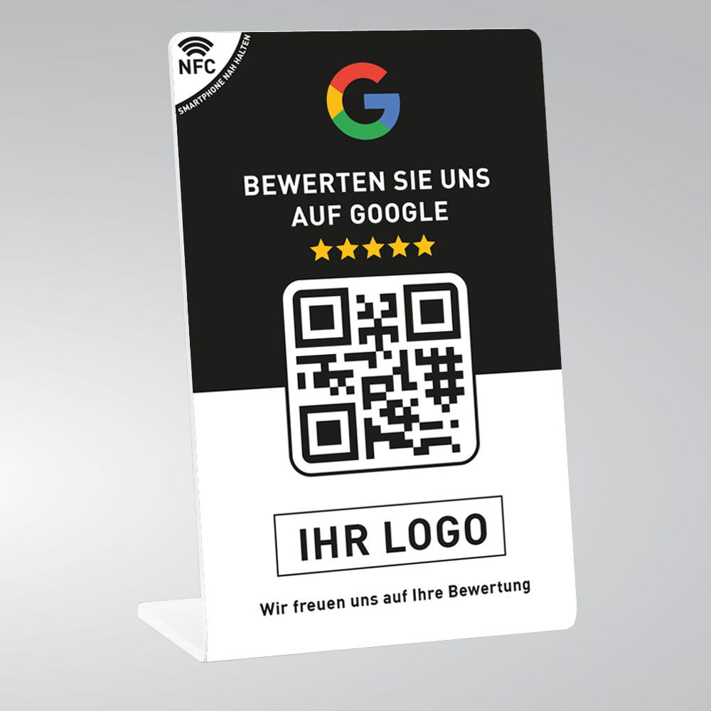 Google Aufsteller ★ NFC & QR-Code für mehr Bewertungen